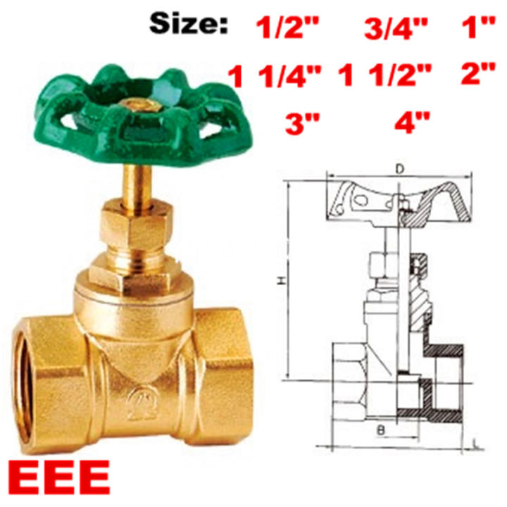 Water Stop Switch Heavy Duty Brass Gate Valve For Oil / Gas(Industry ...