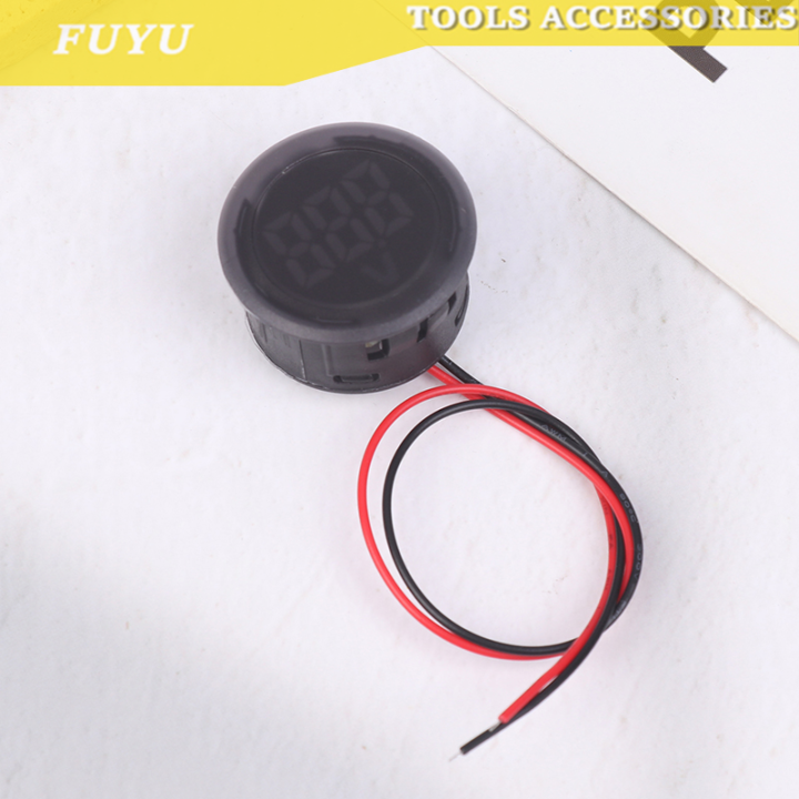 FUYU Digital Display Circular Two-wire Voltmeter DC Digital Voltmeter ...