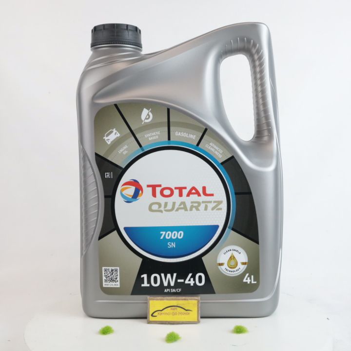 Total Quartz 7000 SAE 10W-40 4 Liter Api Service SN/CF Oli Mobil Mesin ...