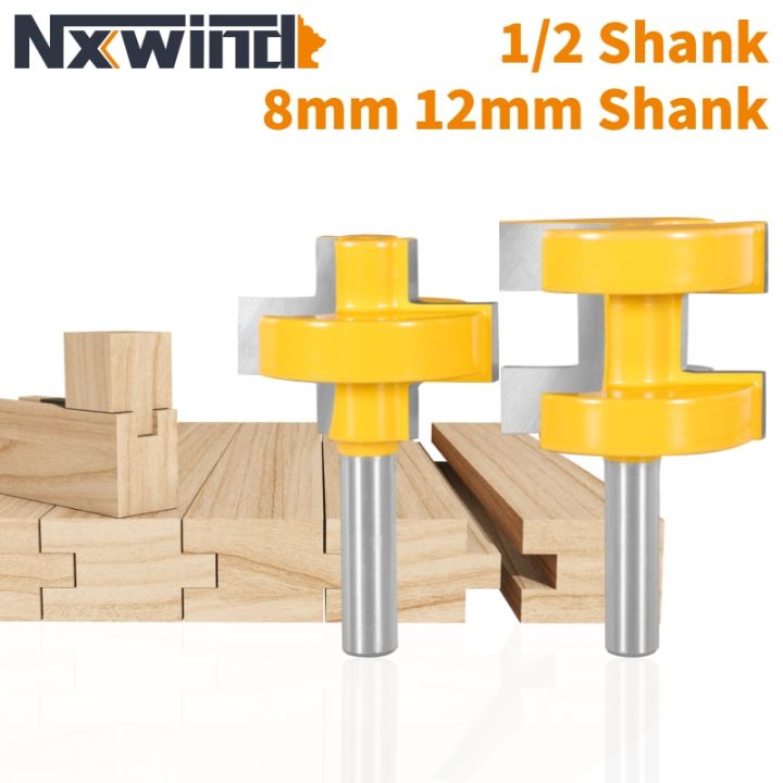 NXWIND 2PCS 8MM 12MM 12.7MM Shank Tongue＆Groove Bits Assembles Bit ...