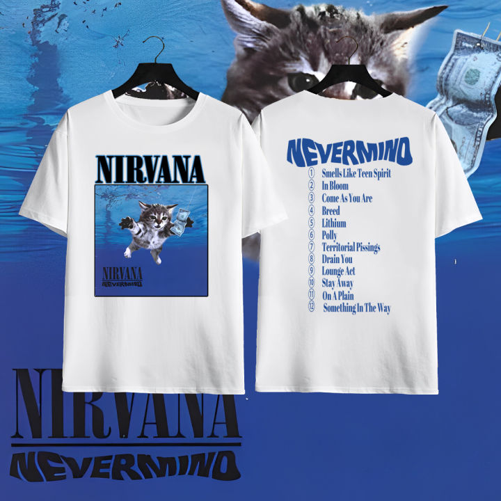 Nirvana Band แฟชั่นร้อยผ้าฝ้ายคุณภาพสูงพิมพ์เสื้อยืดแขนสั้นสำหรับผู้ชาย ...