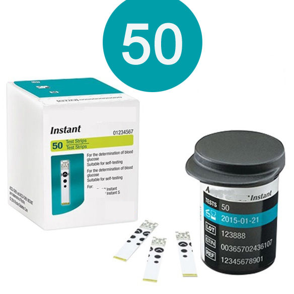 INSTANT TEST STRIPS 50 SHEETS GLUCOSE TEST CHEK INSTANT STRIP (Exp: 11/ ...