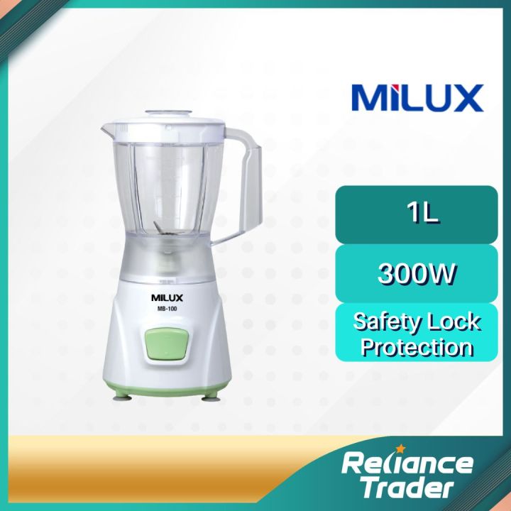 Milux 2-In-1 Blender (1L) with Stainless Steel Blade MB-100 | Lazada