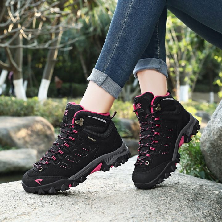 Sepatu Gunung /Hiking Wanita Snta 616 Black/Hitam Fuschia Adventure ...