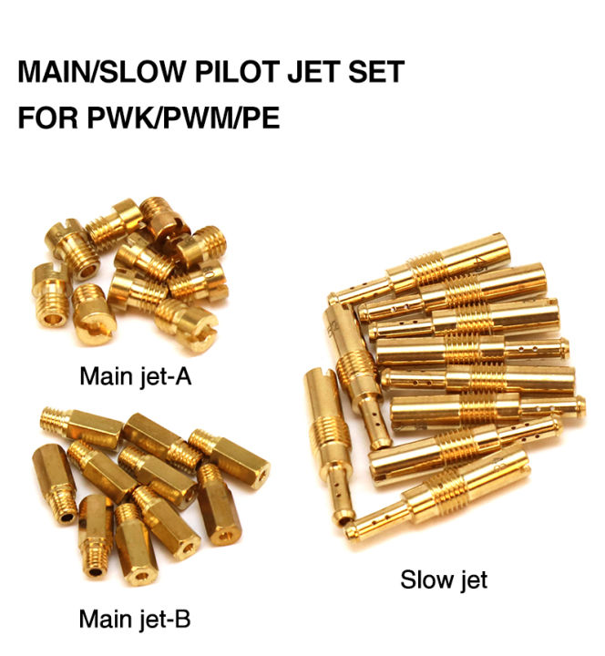 20pcs Carburetor Main/Slow Pilot Jet Set Replacement For PWK PWM PE 24 ...