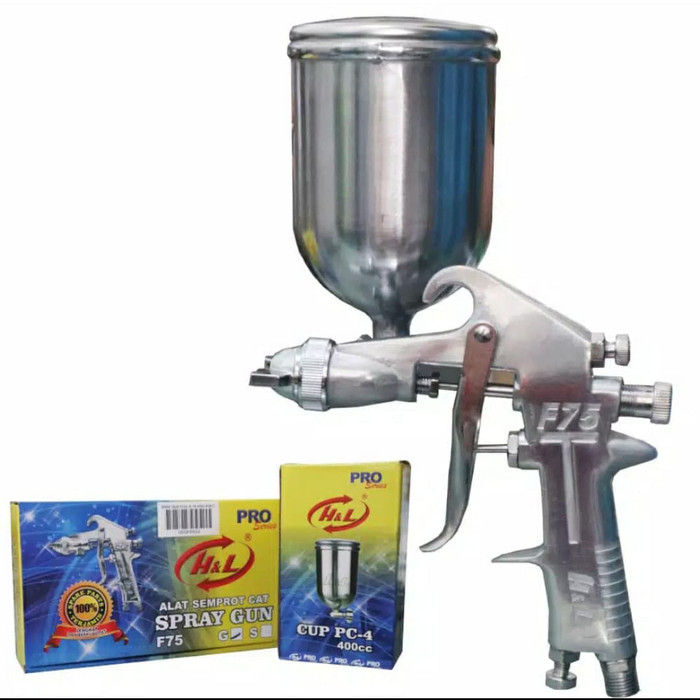 H&L / GNT SAGOLA F-75G Spray Gun Alat Semprot Spet Cat Full Set Tabung ...