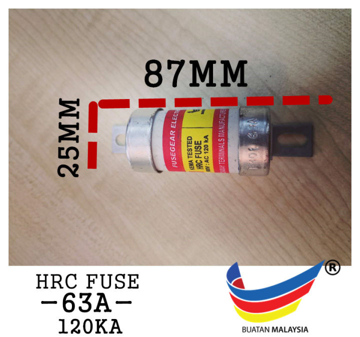 HRC Fusegear Electric 63A FUSE MADE IN MALAYSIA | Lazada