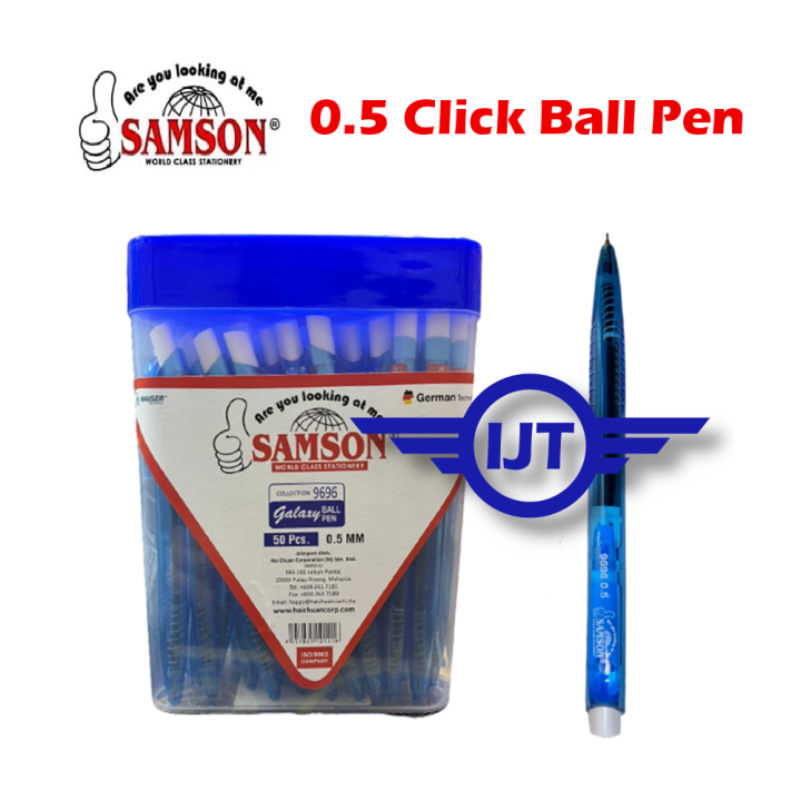 SAMSON 9696 0.5 Click Ball Pen / Extra Smooth Ball Pen / Waterproof ...