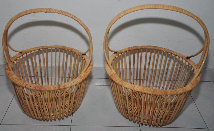 (MY GOODS STORE)tradisional bakul rotan tangan classical rattan basket ...