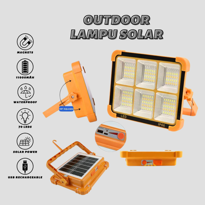 10000W Solar Charge Outdoor Light USB Rechargeable Waterproof Super ...