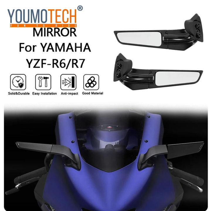 MIRROR For YAMAHA YZF-R6 2017-2021/YZF-R7 2022-2024 Rearview Mirrors ...