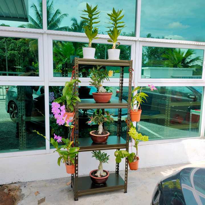 Boltless Rack 4 Tiers Full Aluminium 100% / Rak Aluminium 100% / Flower ...