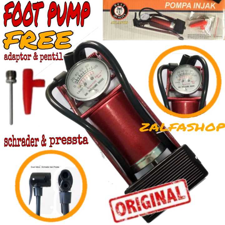 POMPA KAKI/Pompa INJAK DARURAT FOOT PUMP BAN MOTOR,SEPEDA,BALON LENGKAP ...