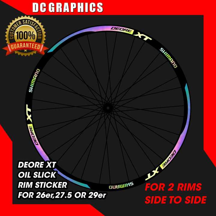 DEORE XT OIL SLICK RIM STICKER FOR 26er/27.5/29er high quality | Lazada PH