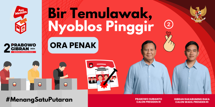 Cetak Spanduk / Banner Pemilu 2024 PRABOWO GIBRAN - Bersama Indonesia ...