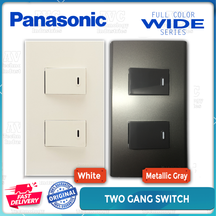 Panasonic Wide Series One Way Two Gang Switch WEG5001K-5 (White ...