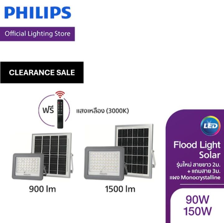 [Clearance รับประกัน 30 วัน]Philips Lighting Solar BVC080 [รุ่นใหม่ ...