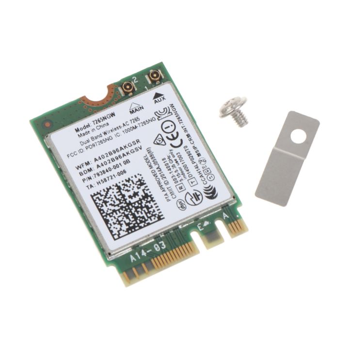 DualBand Wireless-AC 7265 7265NGW WLAN Half Mini Pci-e Wifi WLAN Card ...