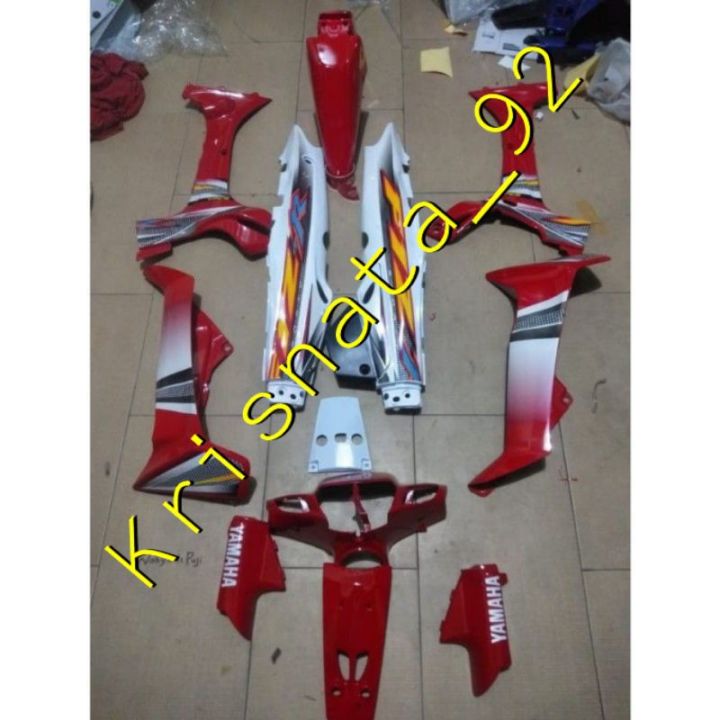 Cover full bodi set halus fiz r merah putih plus sticker | Lazada Indonesia