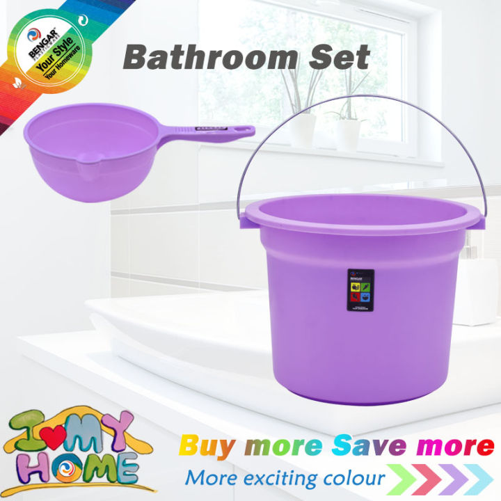 Bengar plastic ware set of water dipper and pail bathroom set timba ...