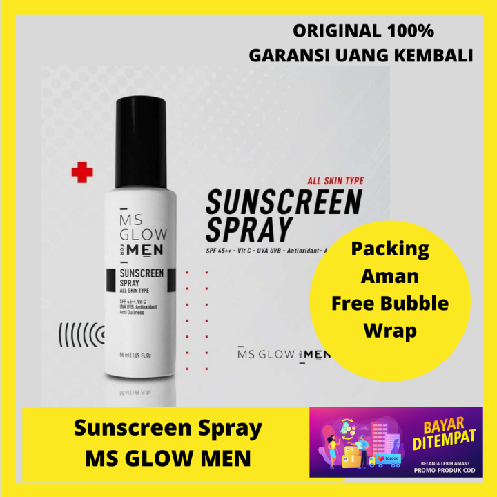 MS Glow For Men Sunscreen Spray - MS Glow Man Sunspray - Melindungi ...