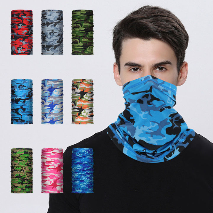 Ice Silk Breathable&UV Protection Fishing Riding Headband Solid Bandana ...