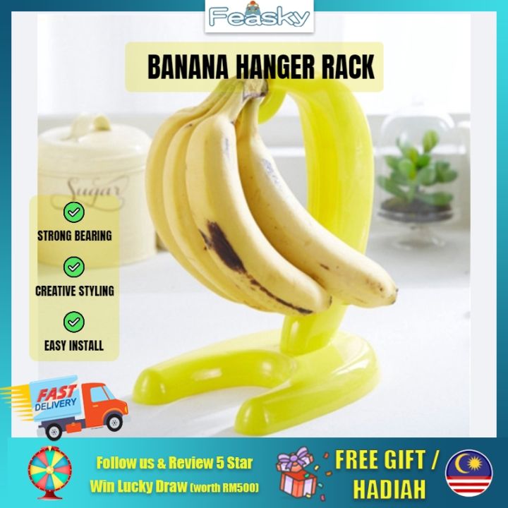 Banana Hanger Rack Fruit Holder Stand Kitchen Storage Food Organizer ...