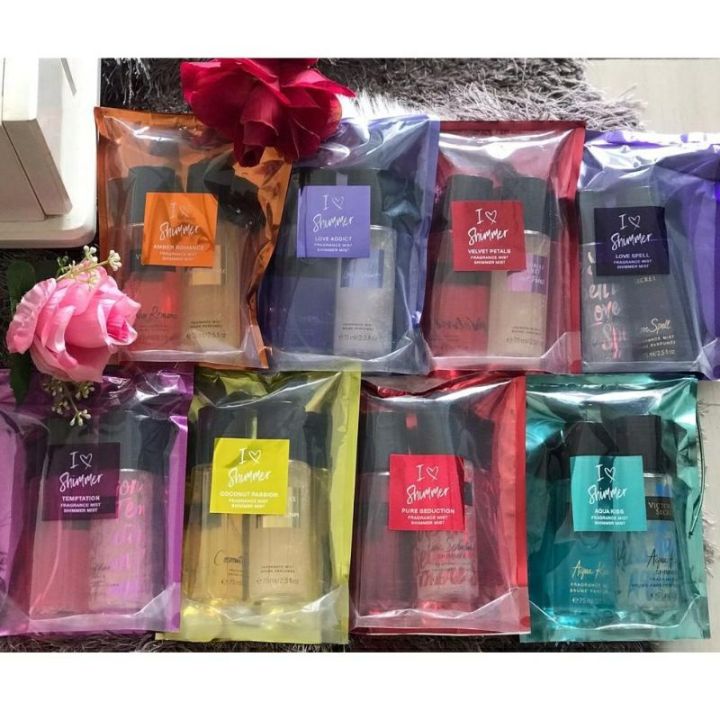 READY/STOCK V. Secret I Love ️ Shimmer 2in1 Body Mist & Shimmer Mist ...