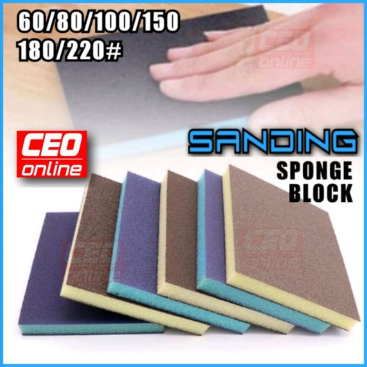CEO 🇲🇾 Block Sponge (2) Rough Flexible Dry Abrasive Drywall Polishing ...