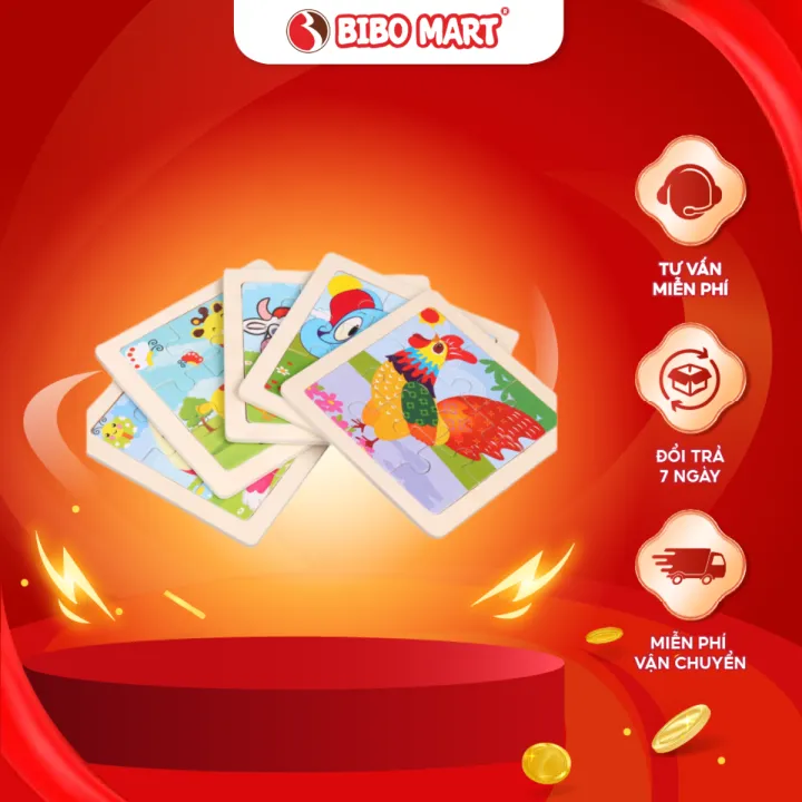 Đồ Chơi Tranh Ghép Hình Cho Bé 9 Mảnh Gỗ ZY-001 - Bibo Mart | Lazada.vn