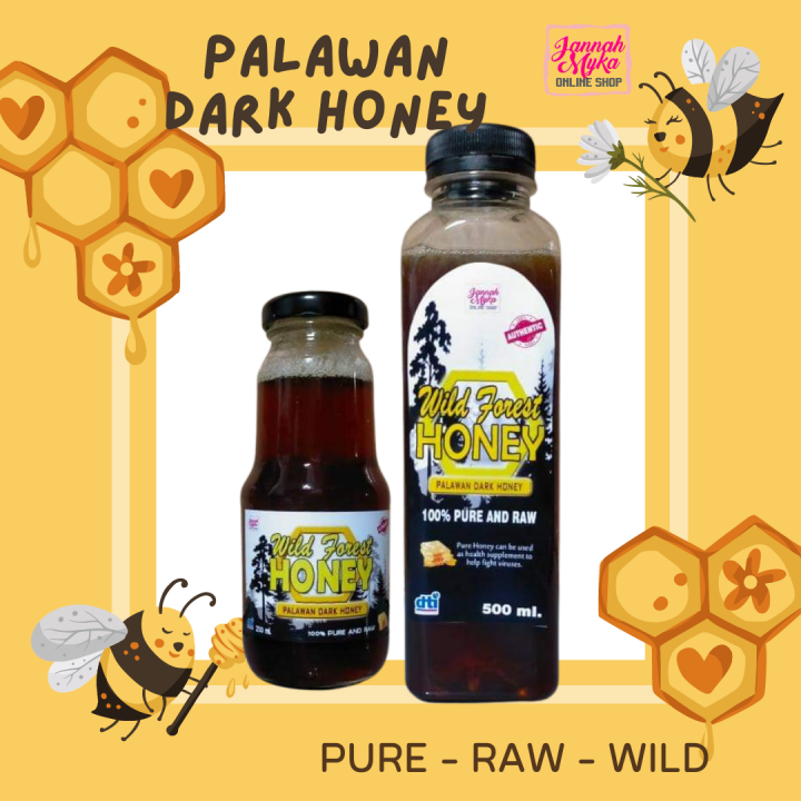 Authentic Palawan Dark Honey, Pure Honey 100% Pure, Raw and Wild, 250ml ...