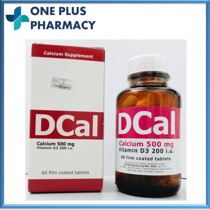 DCal Calcium 500mg Vitamin D3 200iu 60's [EXP 08/2027] | Lazada