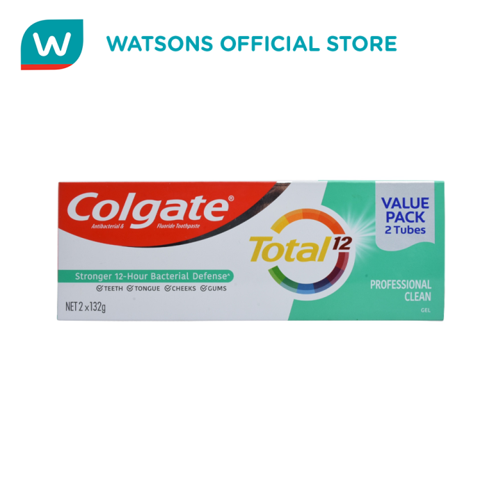 COLGATE Toothpaste Total 12 Pro Clean 132g 2s | Lazada PH