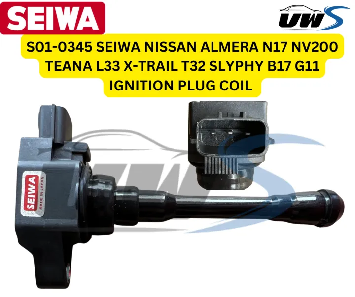 S01-0345 SEIWA NISSAN ALMERA N17 NV200 TEANA L33 X-TRAIL T32 SLYPHY B17 G11 IGNITION PLUG COIL ...