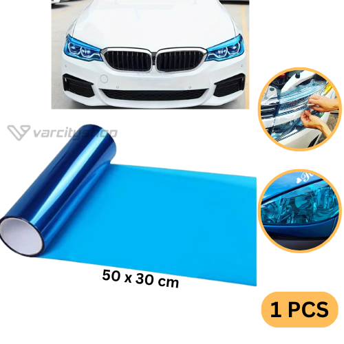 Sticker Headlamp Headlight Sticker Lampu Mobil Motor Blue Hybrid Biru ...