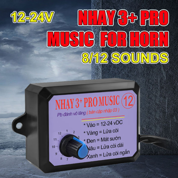 Nhay 3+ Pro Music For Horn Relay Motorcycle 12v-24v Universal 8/12 ...