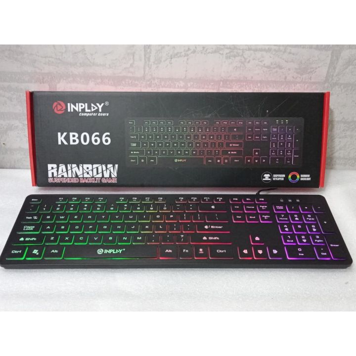 COD INPLAY KB066 RGB KEYBOARD WHITE AND BLACK | Lazada PH