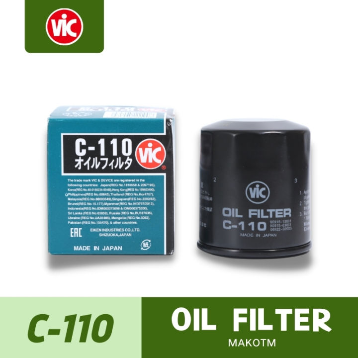 Genuine Vic Oil Filter C-110 Toyota Revo/ Fortuner/ Innova/ Rav4/ Hiace ...