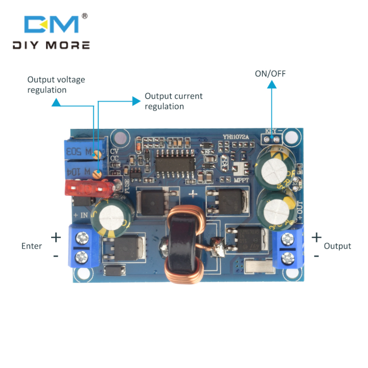 diymore DC-DC 60W ลดแรงดันไฟฟ้าอัตโนมัติแรงดันไฟฟ้าคงที่โมดูลแหล่งจ่ายไฟกระแสตรง DC 60W 5-32V ...