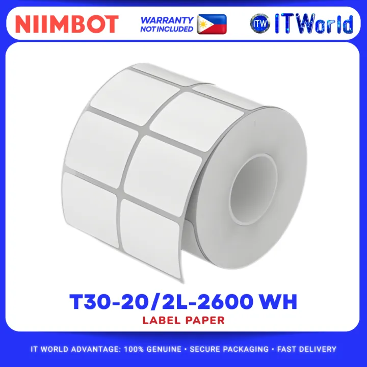 NIIMBOT LABEL PAPER T30 20/2L-2600 WHITE LABEL FOR K3 K3 W itw | Lazada PH