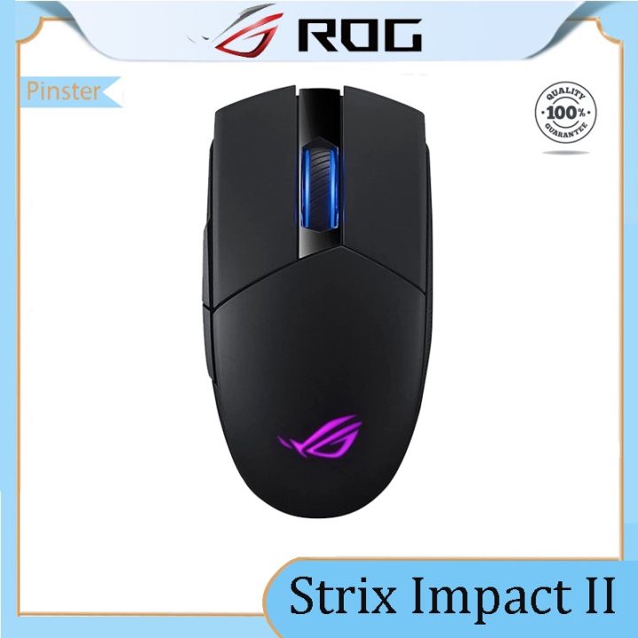 ASUS ROG Strix Impact II 2.4GHz Wireless Gaming Mouse 16,000 DPI ...
