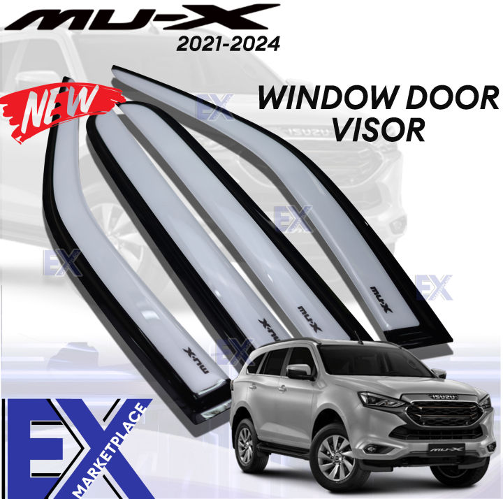 Isuzu MUX 2021 to 2024 INJECTION Window Door Rain Visor BLACK WHITE ...