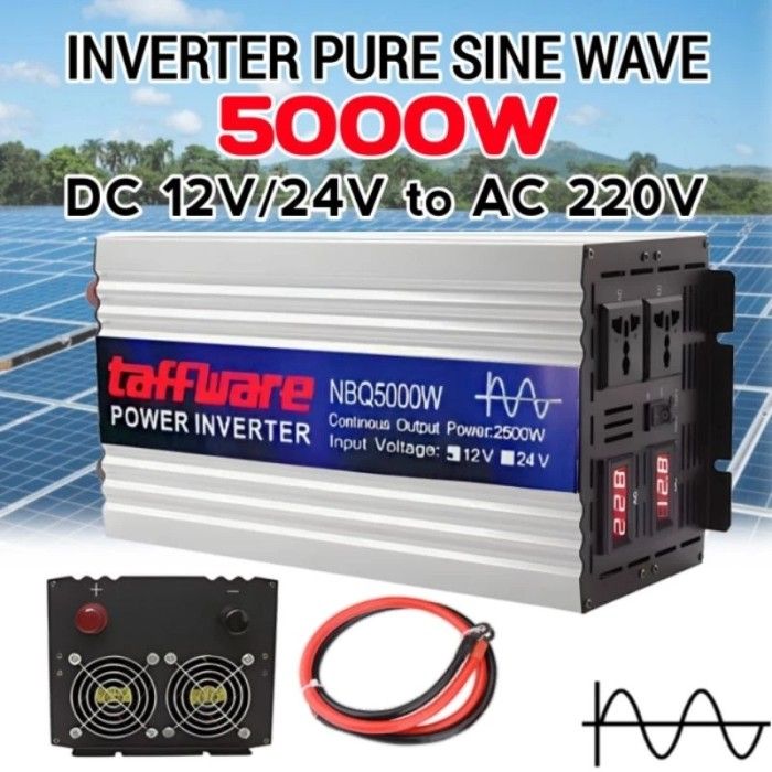 POWER INVERTER 5000 WATT PURE SINE WAVE DC 12/24V TO AC 220V SUNYIMA ...
