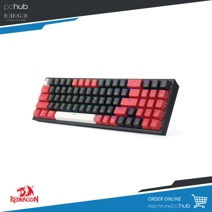 PChub | Redragon Pollux K628 RGB-BRW TKL, black red white, wired mkb ...