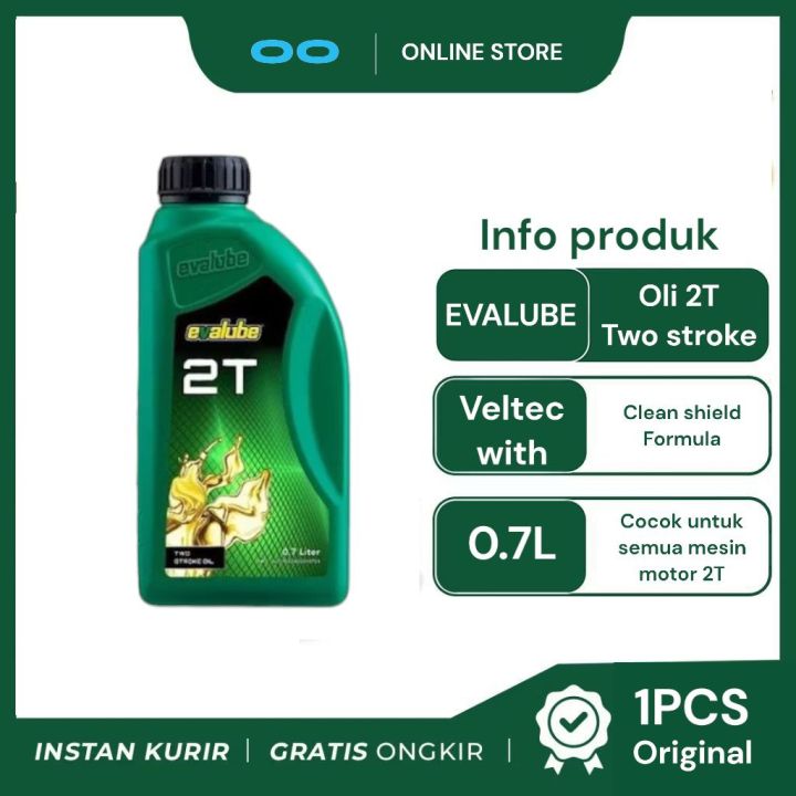 OLI ORIGINAL OLI MOTOR 2T EVALUBE 2t (0,7L) | Lazada Indonesia