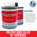 Polituff Polyester Body Filler with Hardener 4 Liters (1 Gallon) Impact ...