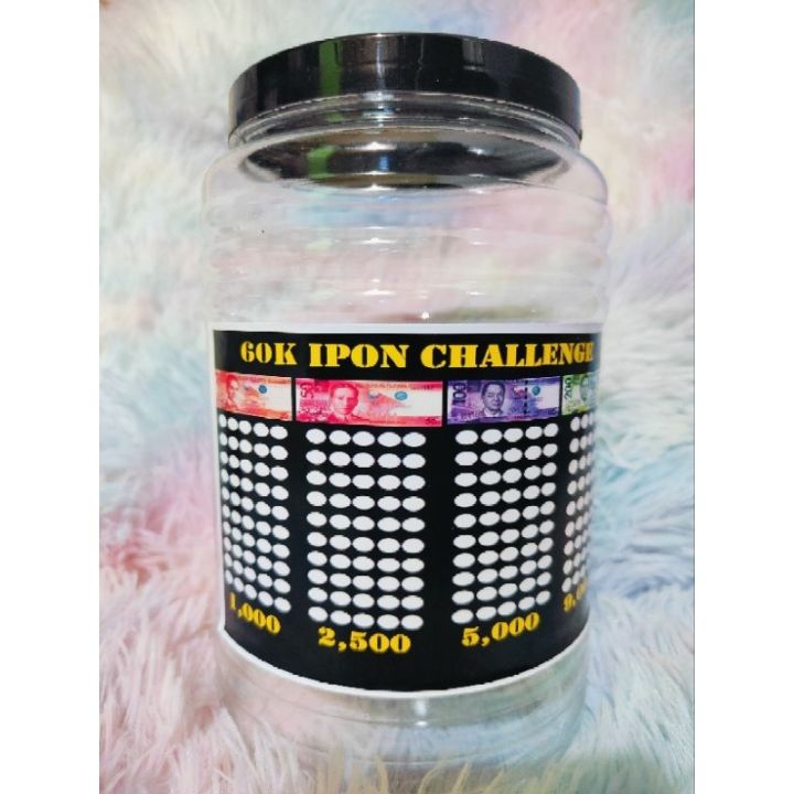 Transparent Alkansya Jar Ipon Challenge 2liter | Lazada PH
