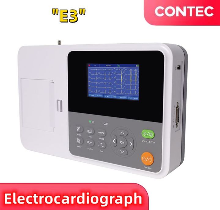 CONTEC E3 3 Channel 12 lead Touch ECG Electrocardiograph ...