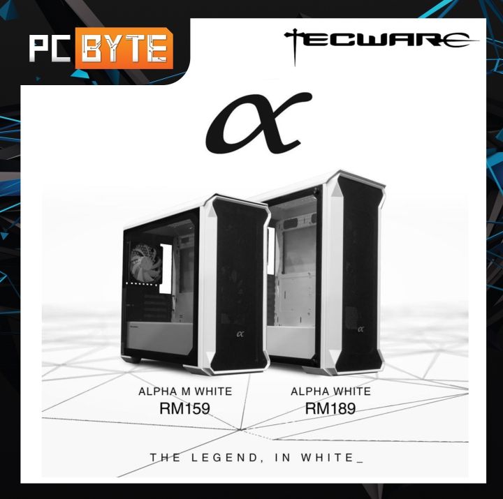 Tecware Alpha TG White Gaming Case (ATX/ MATX) | Lazada
