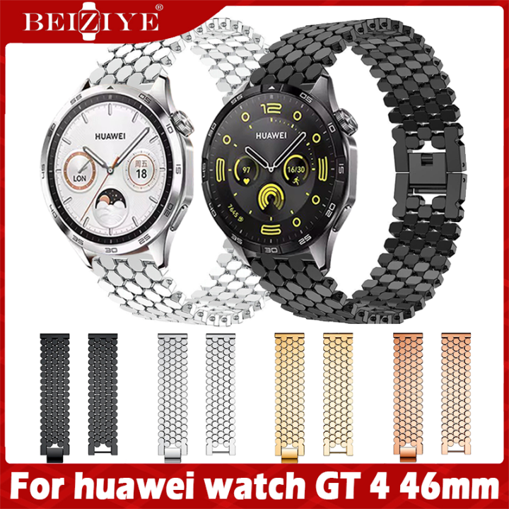 Fish Scale Steel Straps For huawei watch gt 4 46mm Strap Bracelet For ...